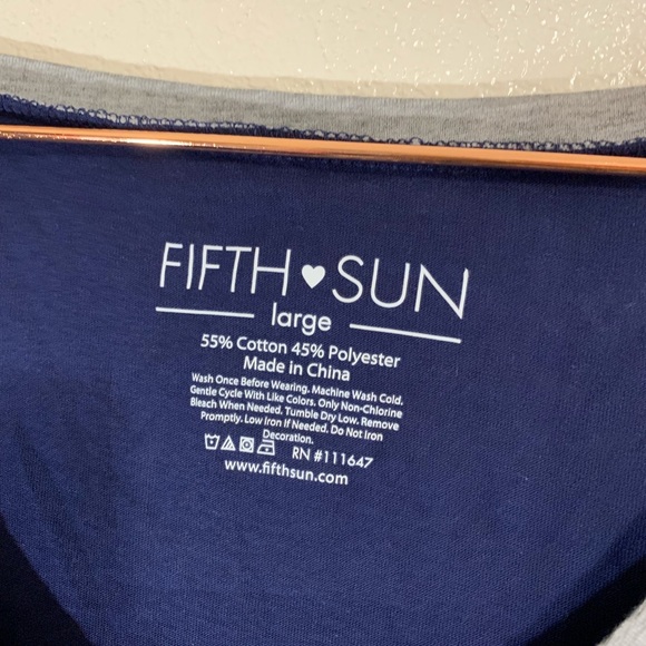 Fifth Sun | Tops | Fifth Sun Nwt V Neck Graphic Raglan Tee Large | Poshmark